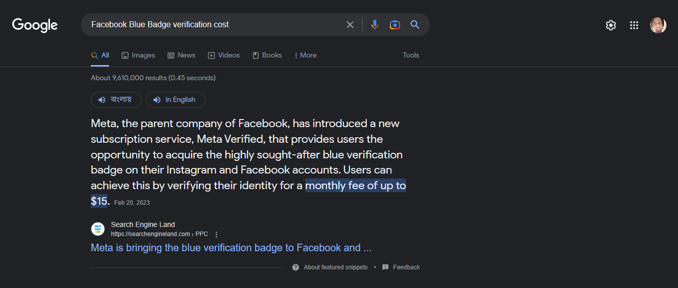 Facebook & Instagram need monthly charges to keep blue badge ...