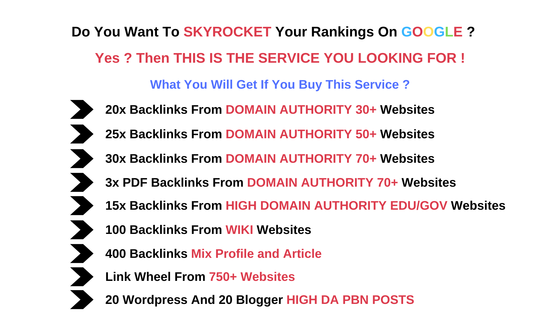 Skyrocket Your Rankings With This Massive Authority Backlink Package for $25 - SEOClerks