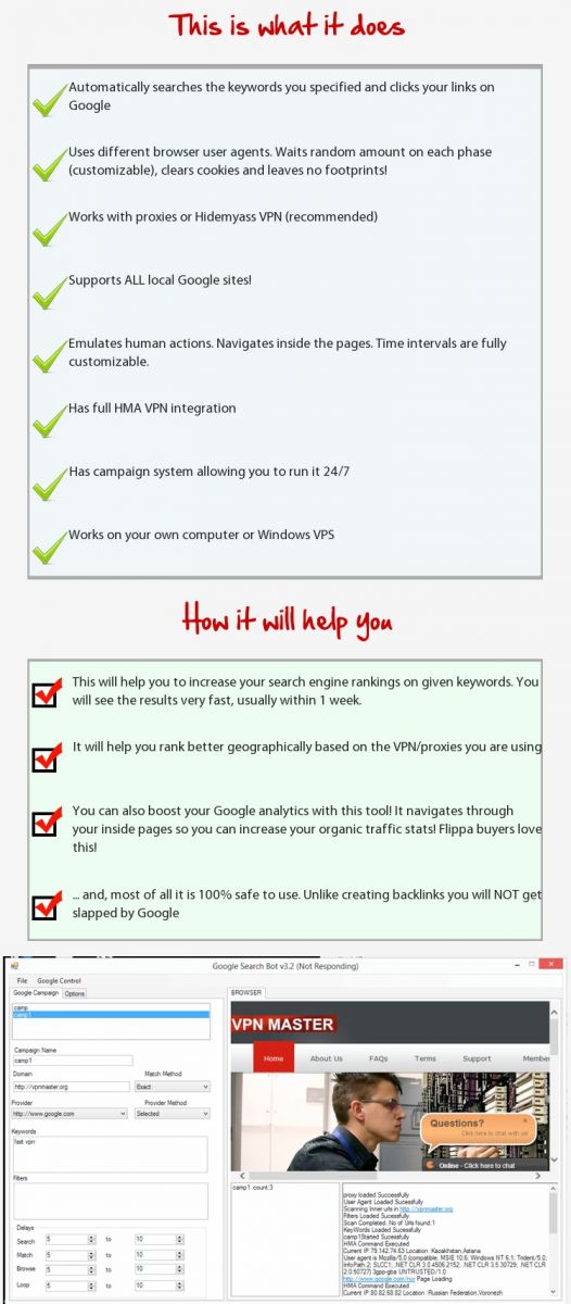 Google Search Bot v3.2.6 - Rank your site to first page of Google fully ...