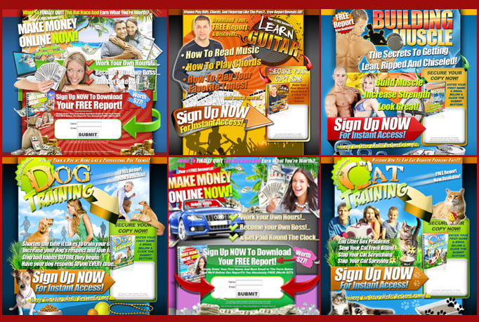 21 awesome landing pages - Amazing graphics for $27 - SEOClerks