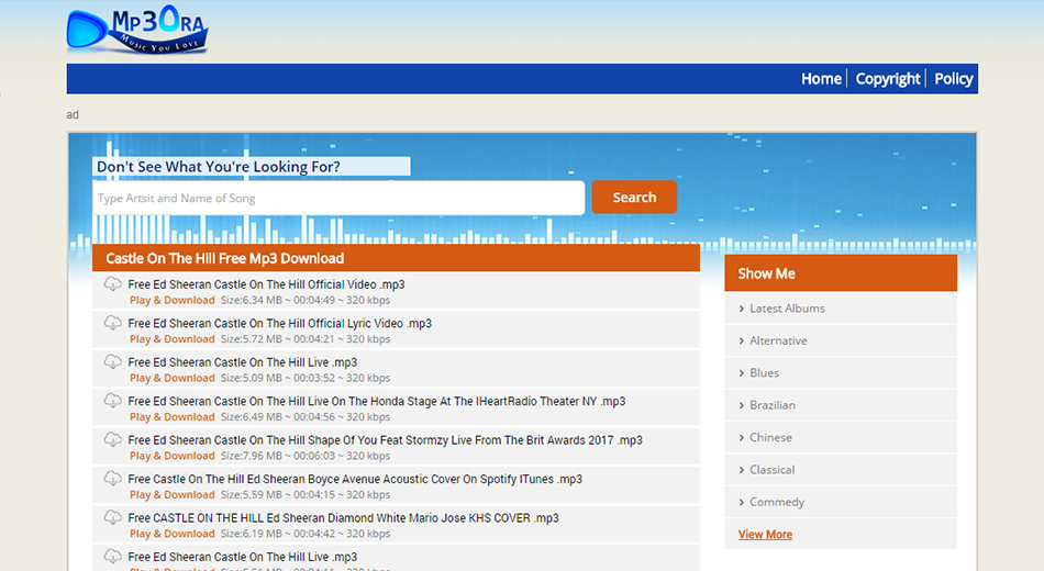 Mp3OraXvr Mp3 Search Engine PHP Script for $23 - SEOClerks