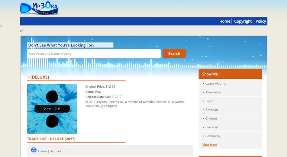 Mp3OraXvr Mp3 Search Engine PHP Script for $23 - SEOClerks